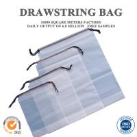 China Puncture Resistance Plastic Drawstring Bag Reinforced Top Edge For Shoes for sale