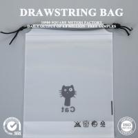 China Puncture Resistance Plastic Drawstring Bag Reinforced Top Edge For Shoes for sale
