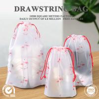 China Eco Friendly Plastic Cinch Bags Clear Drawstring Storage Bags For Laundry for sale