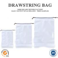China Stylish Printed Plastic Drawstring Bag Portable For Boutique Accessories for sale