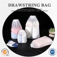 China Anti Slip Cord Plastic Drawstring Bag Durable Portable For Travel for sale