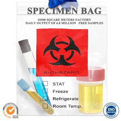 China Flexible Sealed Biological Specimen Bag Safe and Reliable for Quarantine Specimens and Biological Testing Sample Delivery for sale