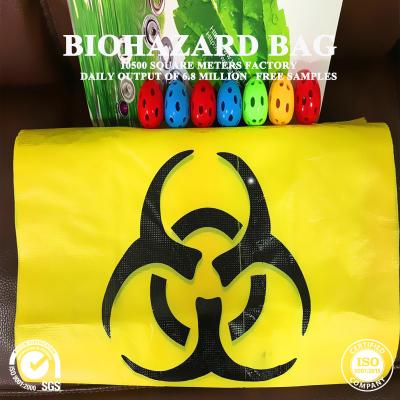 China Heavy Duty Biohazard Infectious Waste Bags Tear Resistant For Hospital for sale