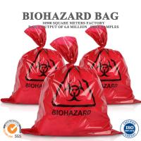 China Waterproof Red Biohazard Bags Secure Sealing For Laboratory Medical Rubbish for sale