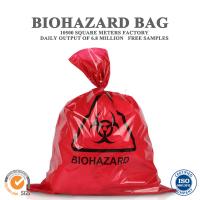 China Waterproof Red Biohazard Bags Secure Sealing For Laboratory Medical Rubbish for sale
