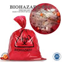 China Waterproof Red Biohazard Bags Secure Sealing For Laboratory Medical Rubbish for sale