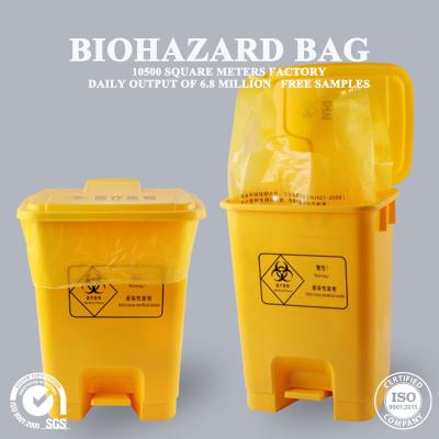 China Safety Medical Waste Bag Eco Friendly Yellow Biohazard Bag For Dental Clinic Waste for sale