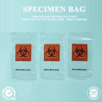 China Color Labeled Biohazard Specimen Bag Anti-leakage for Infectious Samples and Epidemic Sampling Collection for sale