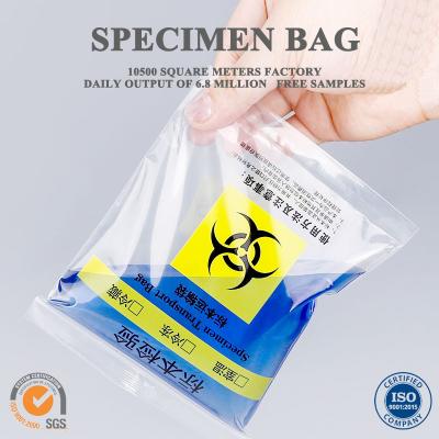 China Sterile Grade Transparent Specimen Bag Easy Identification for Veterinary Animal Specimen Sampling Packing for sale