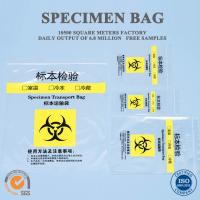 China Biohazard Printed Specimen Bag with Absorbent Pad Inside for Liquid Medical Specimen Safe Transit for sale