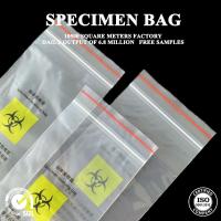 China Biohazard Printed Specimen Bag with Absorbent Pad Inside for Liquid Medical Specimen Safe Transit for sale