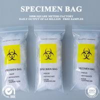 China Odor Isolating Medical Specimen Bag Secure Closure for Infectious Biological Samples Classification for sale