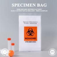 China Spill-proof Self Adhesive Specimen Bag Transparent Easy Visual Inspection of Lab Test Specimens for sale