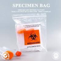 China Double Zipper Sealed Specimen Shipping Bag For Liquid Biological Sample Safe Delivery for sale