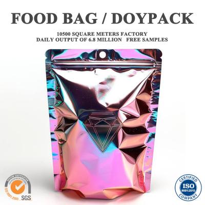 China Clear Window Kraft Laminated Stand Up Pouch with Resealable Zipper for Food Packaging for sale