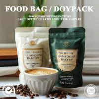 China Matte Clear Front Stand Up Pouch with Tear Notch and Resealable Zipper for Food Packaging for sale