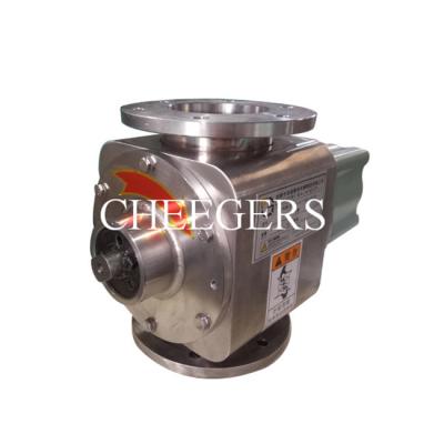 China SKF Bearing 300kg/h Mini Rotary Valve for Food Grain Powder Granules DN80 for sale