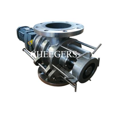 China 304L Stainless Steel Sanitary Rotary Valve DN100 100kg/h 8 Blade Airlock for sale