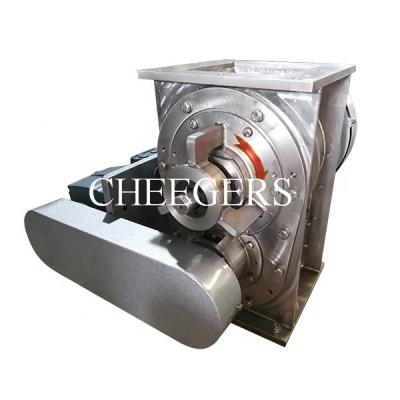 China Enforced Self Cleaning Rotary Valve 2 Tons/hr 0.75KW for Sticky Sunflower Husks for sale