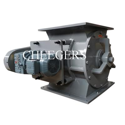 China Wood Chips Rotary Discharge Valve 40 Tons/hr Sawdust Rotary Vane Feeder 12L for sale