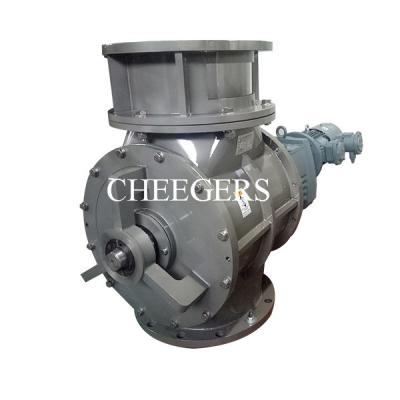 China 5 Inch Heavy Duty Rotary Airlock Feeder 1.5KW Hardox Steel Drop Through Valve for sale