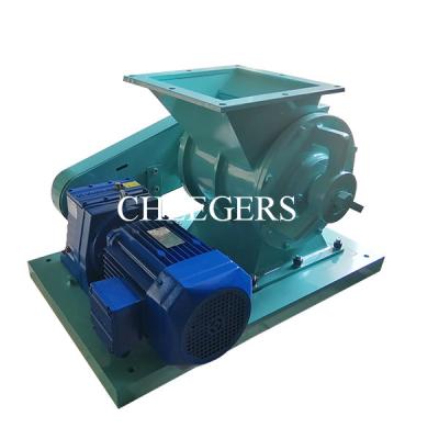 China SS316L 5 Ton/h Pneumatic Rotary Valve Rubber Particles Offset for sale