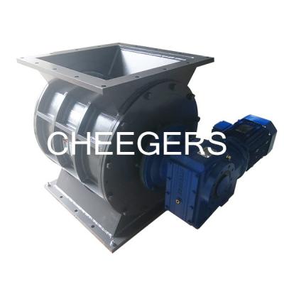 China 25L Air Lock Rotary Valve for Bulk Solids Conveying Dust Collector Discharge 280mm Inlet for sale