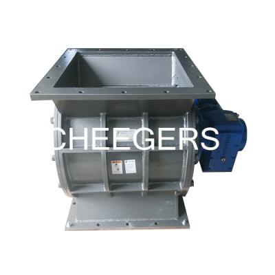 China Heavy Duty 8 Blade Rotary Airlock Feeder 28rpm Chain Drive 0.06mm Clearance for sale