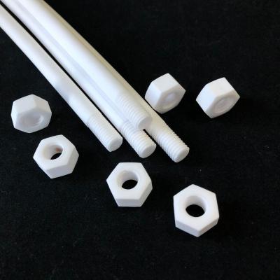China Precision Zirconia Ceramics Tubes Nuts And Bolts Screws M6 M8 M10 M12 M16 Components for sale