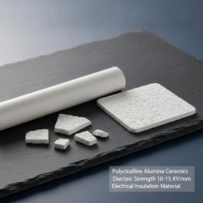 China Polycrystalline Structure Alumina Ceramics White To Off white Dielectric Strength 10 To 15 KV per mm Material for Electrical Insulation Needs for sale