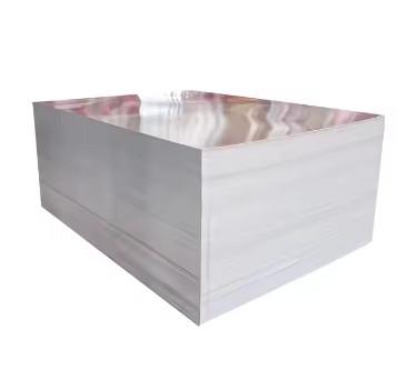 China Silver Aluminum Plate Sheet 500-6000mm Length Hot Rolling Processing Technology for sale