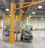 China Free Standing Manual Jib Crane Slewing Jib 250kg With Electric Hoist for sale