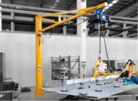 China Free Standing Manual Jib Crane Slewing Jib 500kg With Electric Hoist for sale