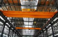 China Workshop Electric Double Girder Overhead Crane 20 Ton Span 22m for sale