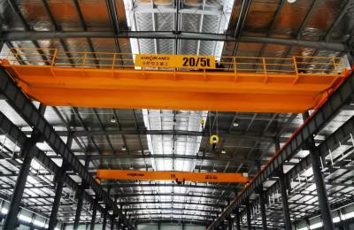 China Workshop Electric Double Girder Overhead Crane 20 Ton Span 22m for sale