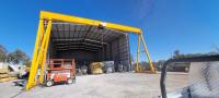 China Outdoor Use Electric Single Girder Gantry Crane 10 Ton Span 20m for sale