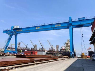 China 30 Ton Span 30m Electric Double Girder Gantry Crane Outdoor for sale