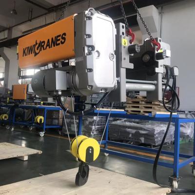 China 10ton 15m Single Girder Low Headroom Electric Wire Rope Hoist With C-shaped Design for sale