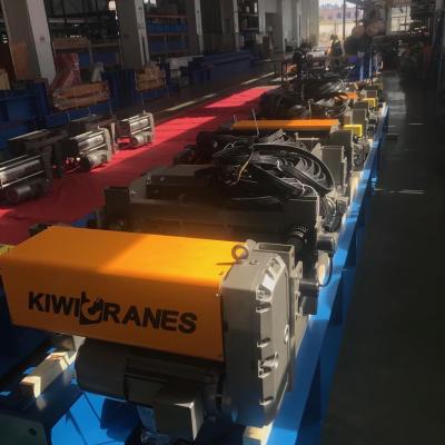 China European Style Single Girder Wire Rope Hoist with Wear Resistant Wire Rope Seamless Steel Drum and 220-460V Power for sale