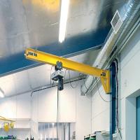 China Wall Mounted Jib Crane With Electric Hoist Free Standing Low Clearance 3000kg for sale