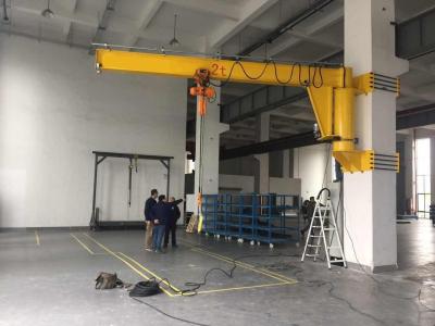China Wall Mounted Jib Crane With Electric Hoist Free Standing Low Clearance 250kg for sale