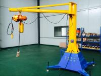China Column Mobile Electric Jib Crane 500kg Motorized Rotation 2-4m Span for sale