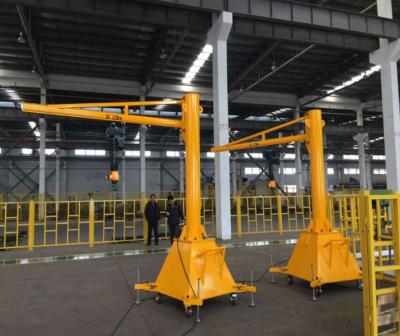 China Cable-stayed Manual Jib Crane Slewing Jib 125kg With Electric Hoist for sale