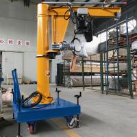 China Column Mobile Electric Jib Crane 1 Ton Motorized Rotation 2-4m Span for sale