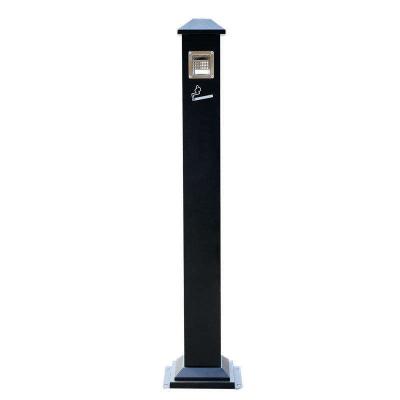 China Eco-Friendly Induction Type Stainless Steel Outdoor Standing Ashtray Trash Can Public Area Waste Bin for Sidewalks for sale