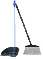 China Cleaning Tools Dustpan Set with Smooth PP Plastic Material and Fiber Broom Head Suitable for Lobby and Indoor Sweeping for sale