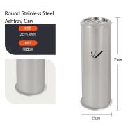 China Hotel Lobby Outdoor Standing Ashtray Stainless Steel Trash Bin with Smoke Extinguishing Bin for Smoking Area Without Lid for sale