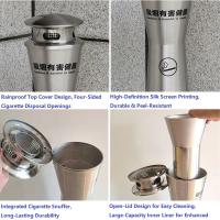 China Hotel Lobby Outdoor Standing Mushroom-top Stainless Steel Ashtray Column - Surface Mounted  for Smoking Area Without Lid for sale
