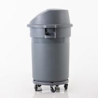 China Baiyun Cleaning 80L/120L Outdoor Circular Garbage Can with Wheels  Base for sale