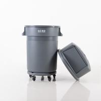 China AF07517/AF07518 120L Baiyun Cleaning Circular Garbage Can with Ashtray Outdoor Bin for sale